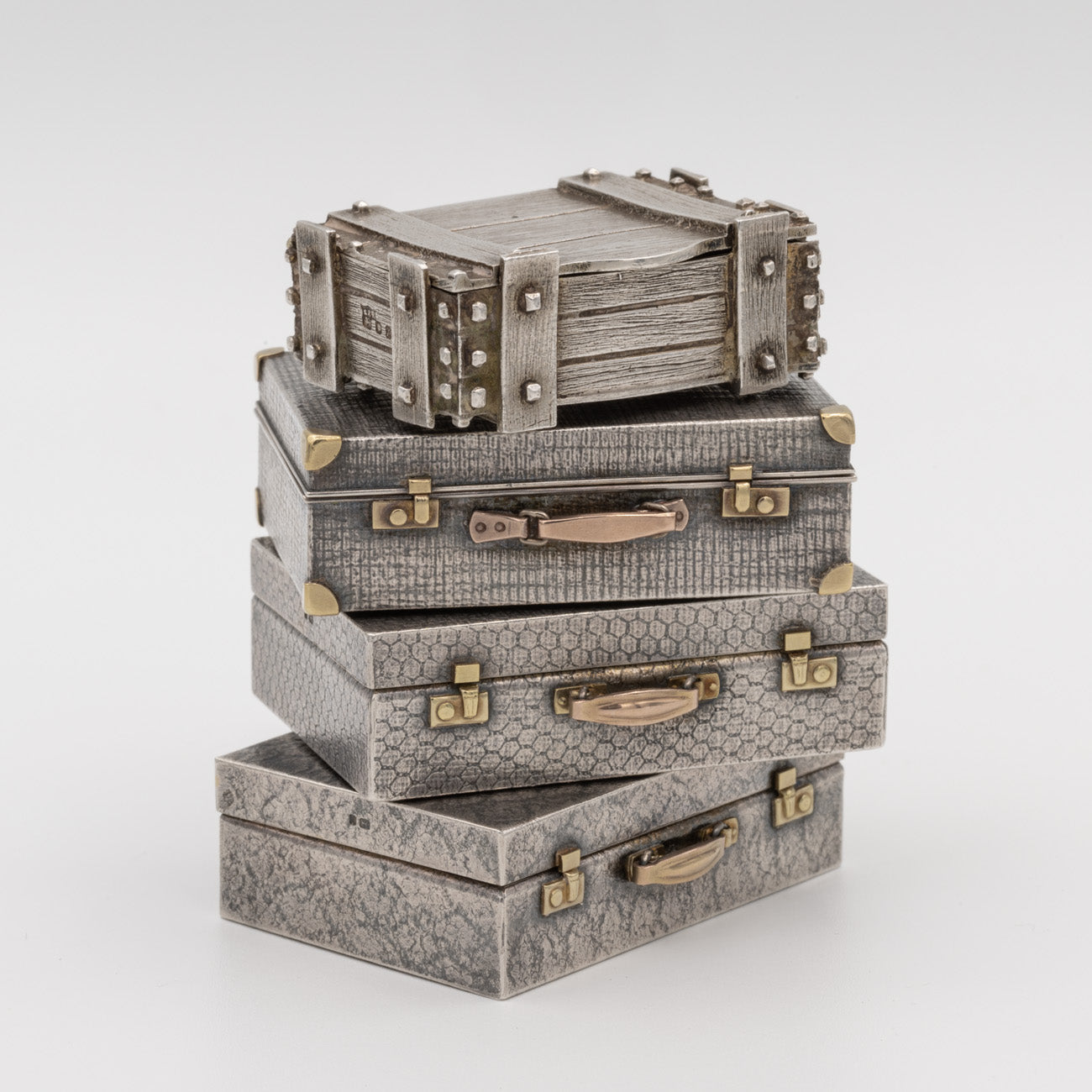Miniature Silver 'Wooden Crate' – Bentleys London