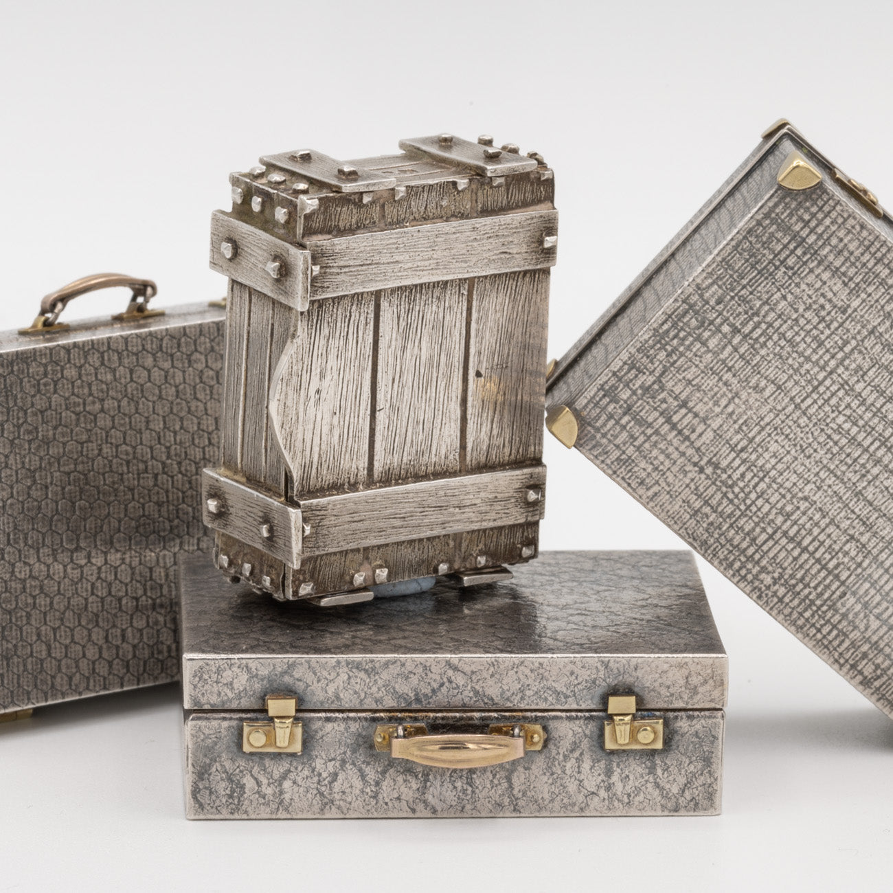 Miniature Silver 'Wooden Crate' – Bentleys London