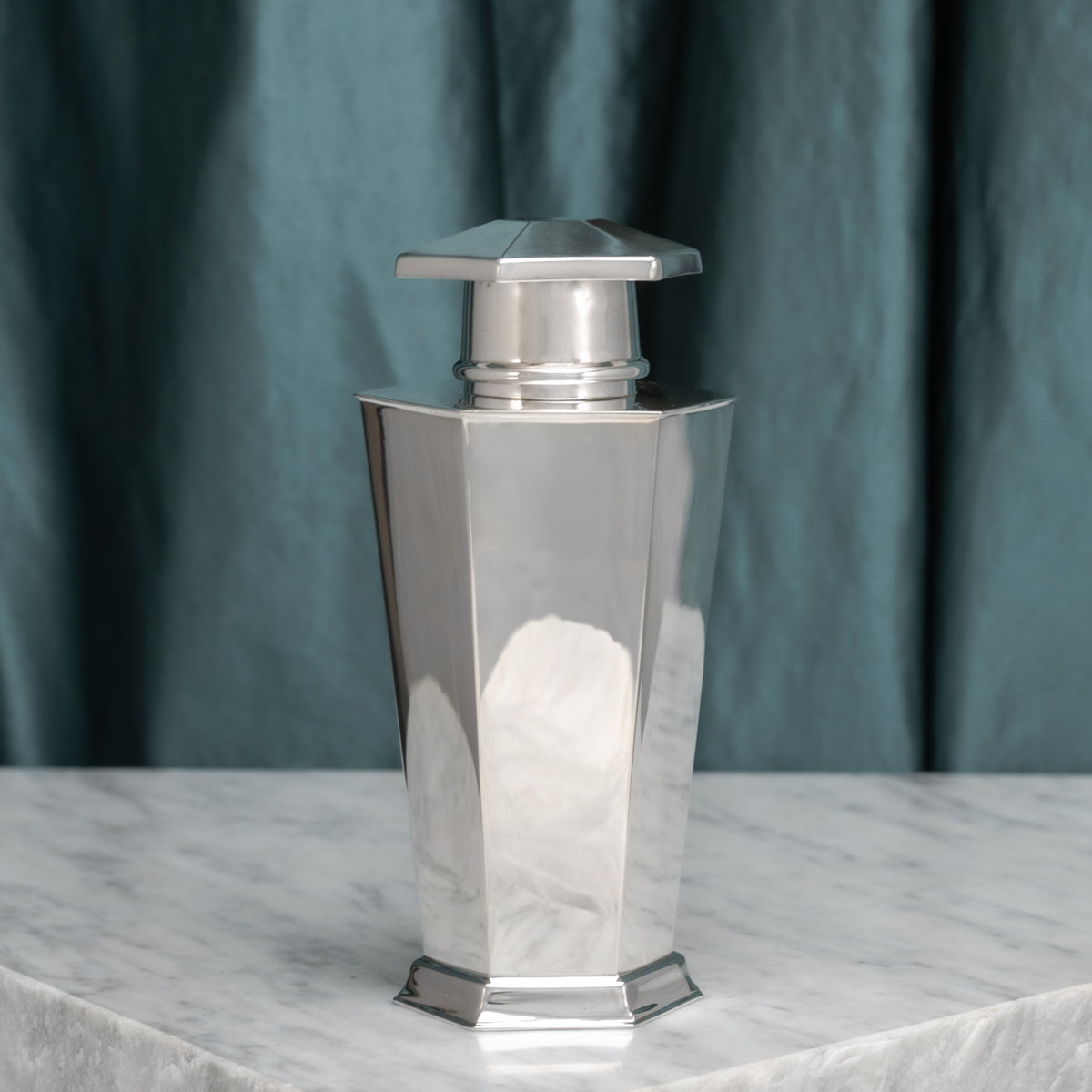 Asprey Silver Plated Hexagonal Cocktail Shaker – Bentleys London