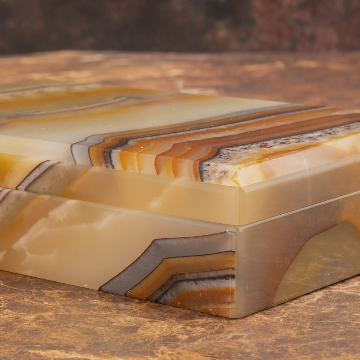 Brazilian Banded Agate Stone Box – Bentleys London
