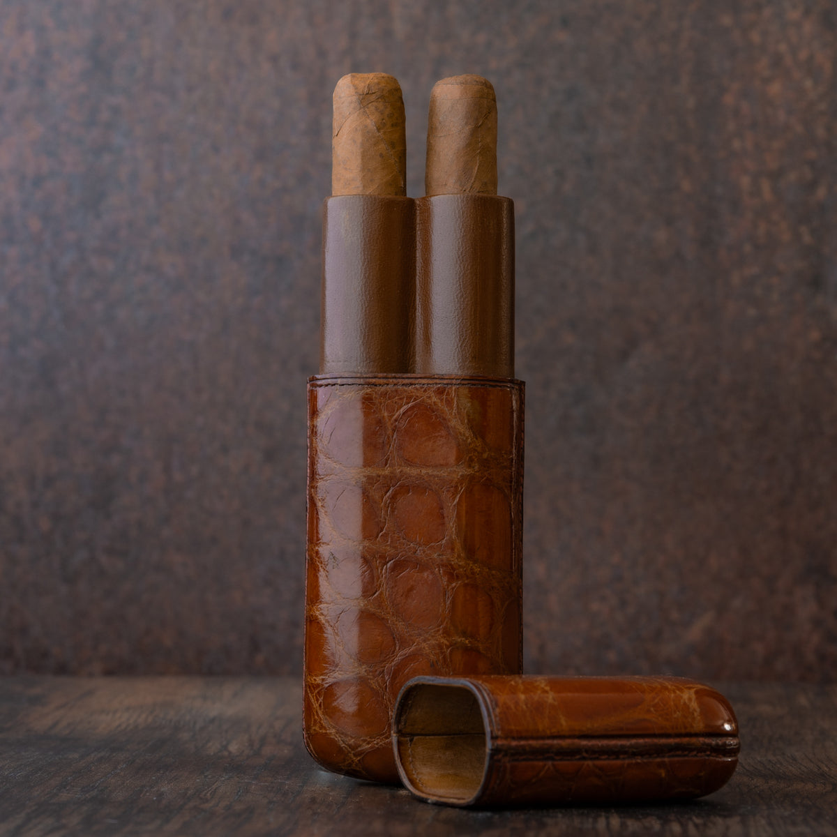 Turn of The Century Crocodile Skin Cigar Case – Bentleys London