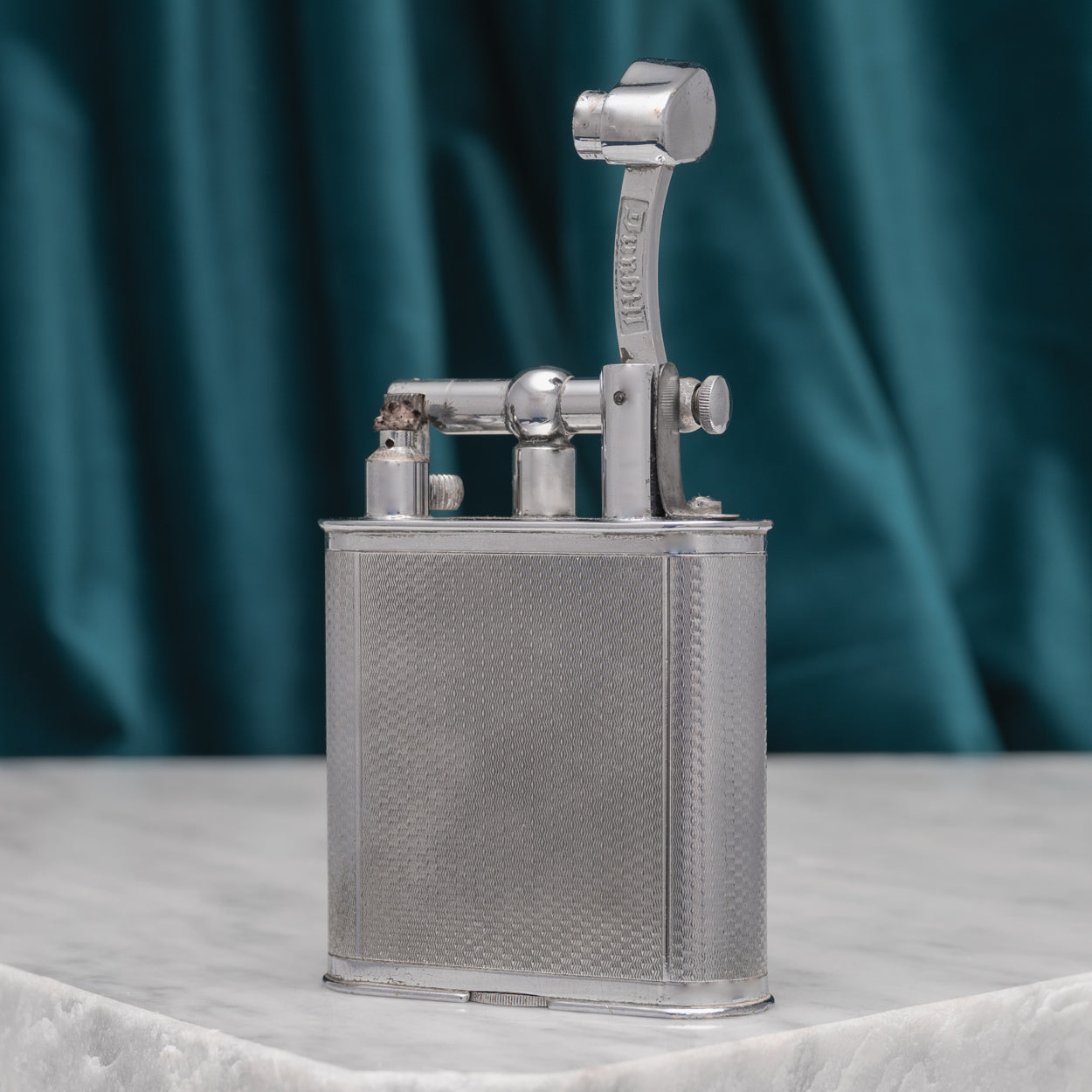 Dunhill 'Giant' Lighter with Chrome Plated Engine Turned Finish ...