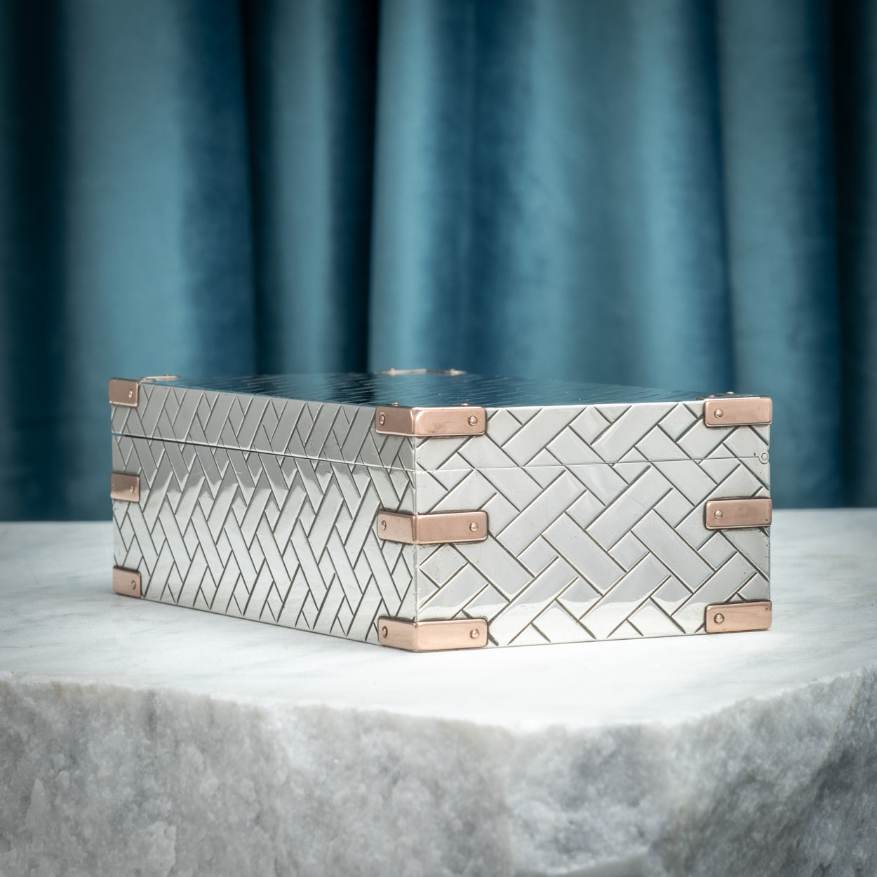 Herringbone Silver Box – Bentleys London