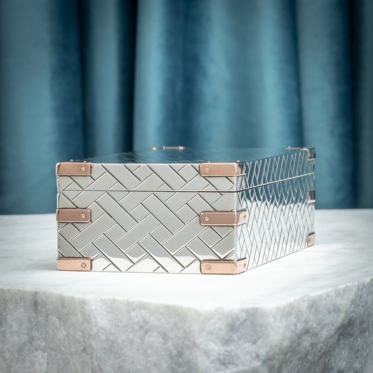 Herringbone Silver Box – Bentleys London