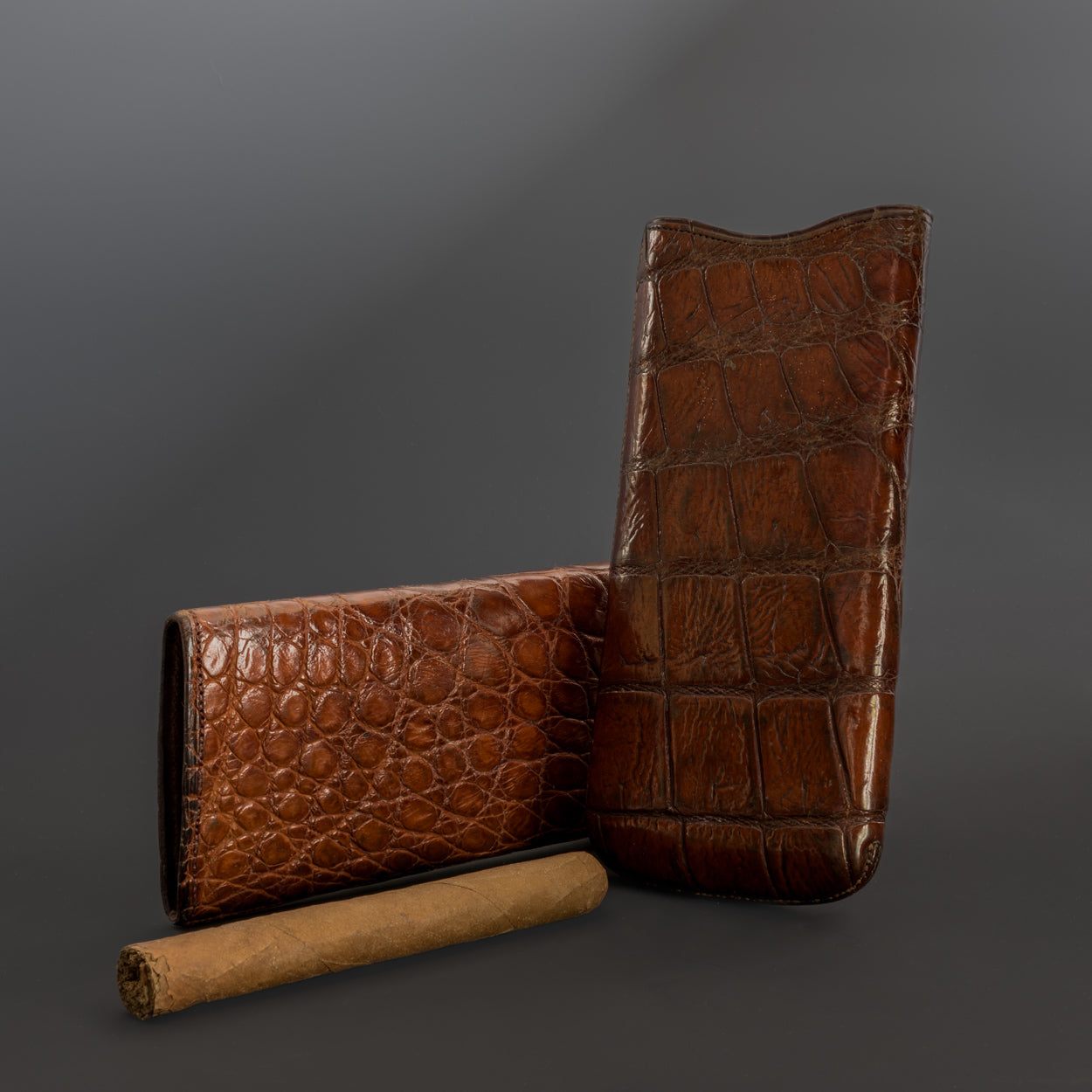Crocodile Skin Victorian Cigar Case – Bentleys London