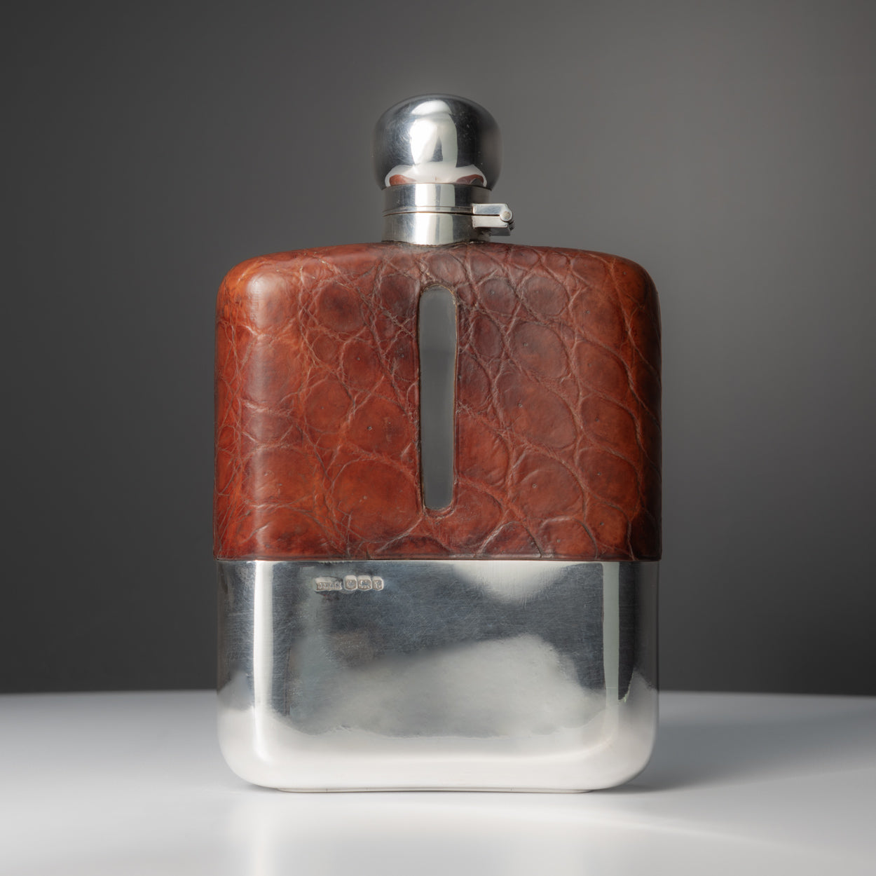 Silver & Crocodile Skin Hip Flask – Bentleys London