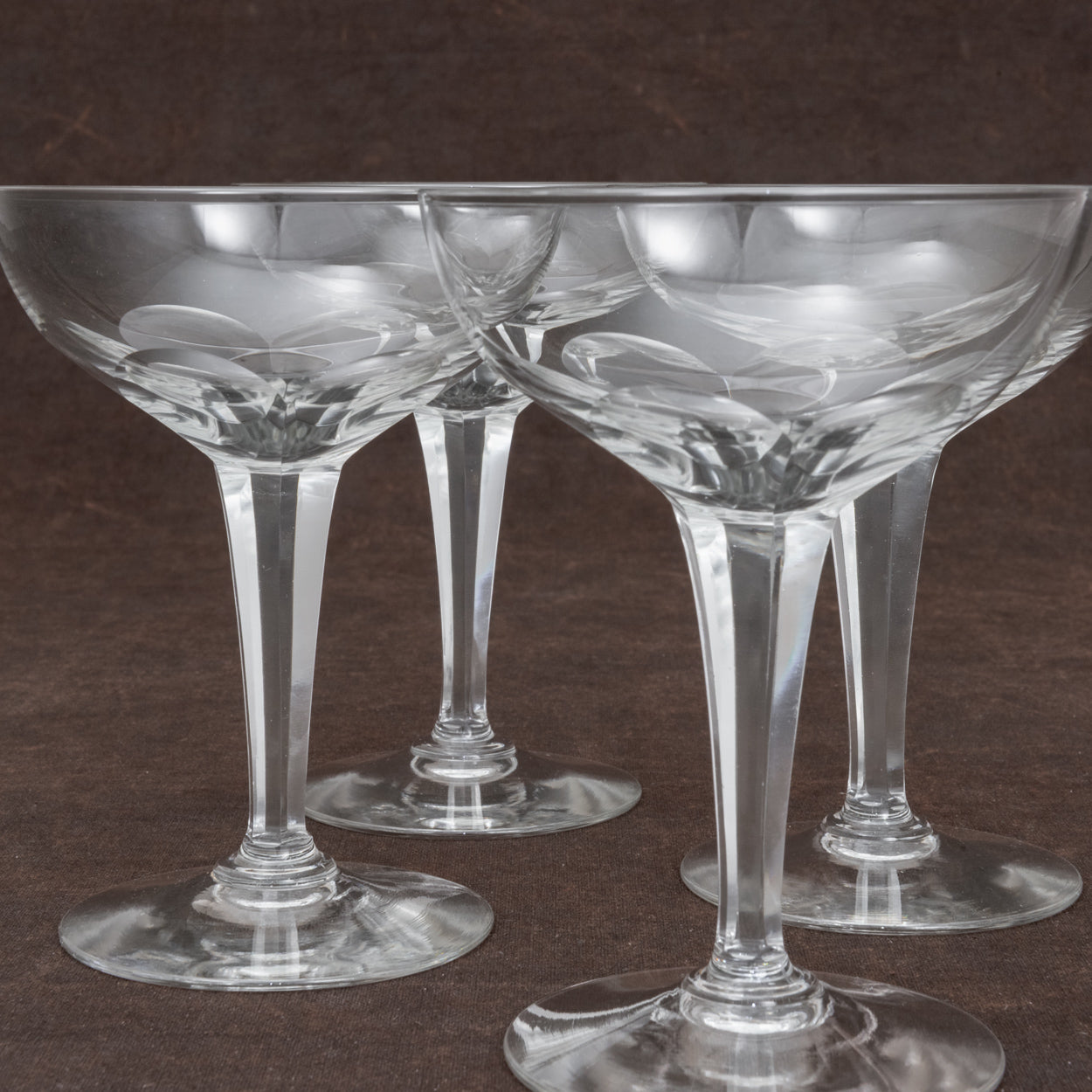 Set of Cut Crystal Coupe Glasses – Bentleys London
