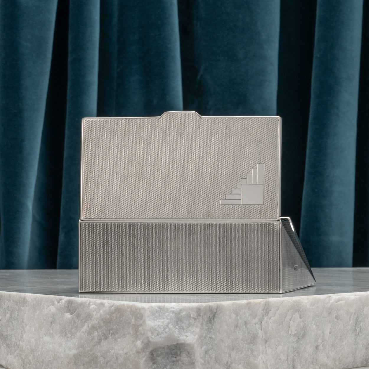 Large Engine Turned Silver Ink Stand – Bentleys London