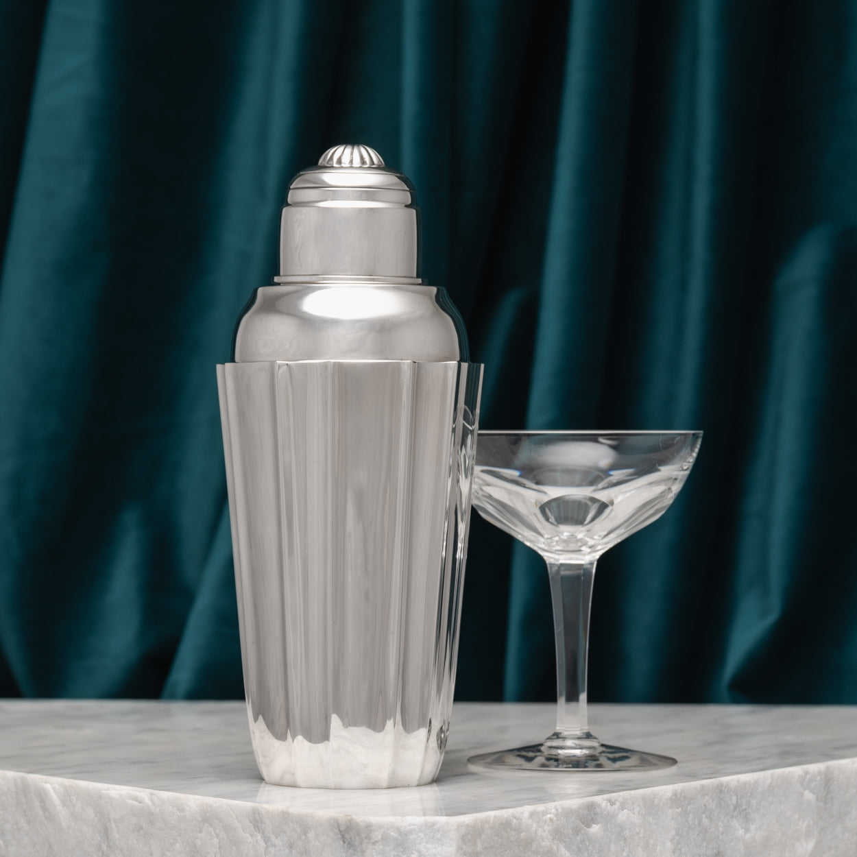 Bentleys London | Shop Silver | Fluted Swedish Silver Cocktail Shaker