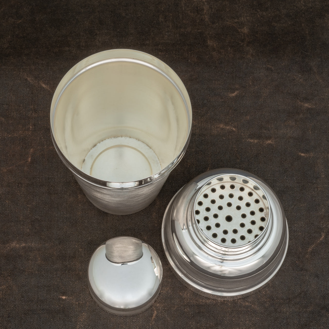 Large Engine Turned Silver Plate Cocktail Shaker – Bentleys London