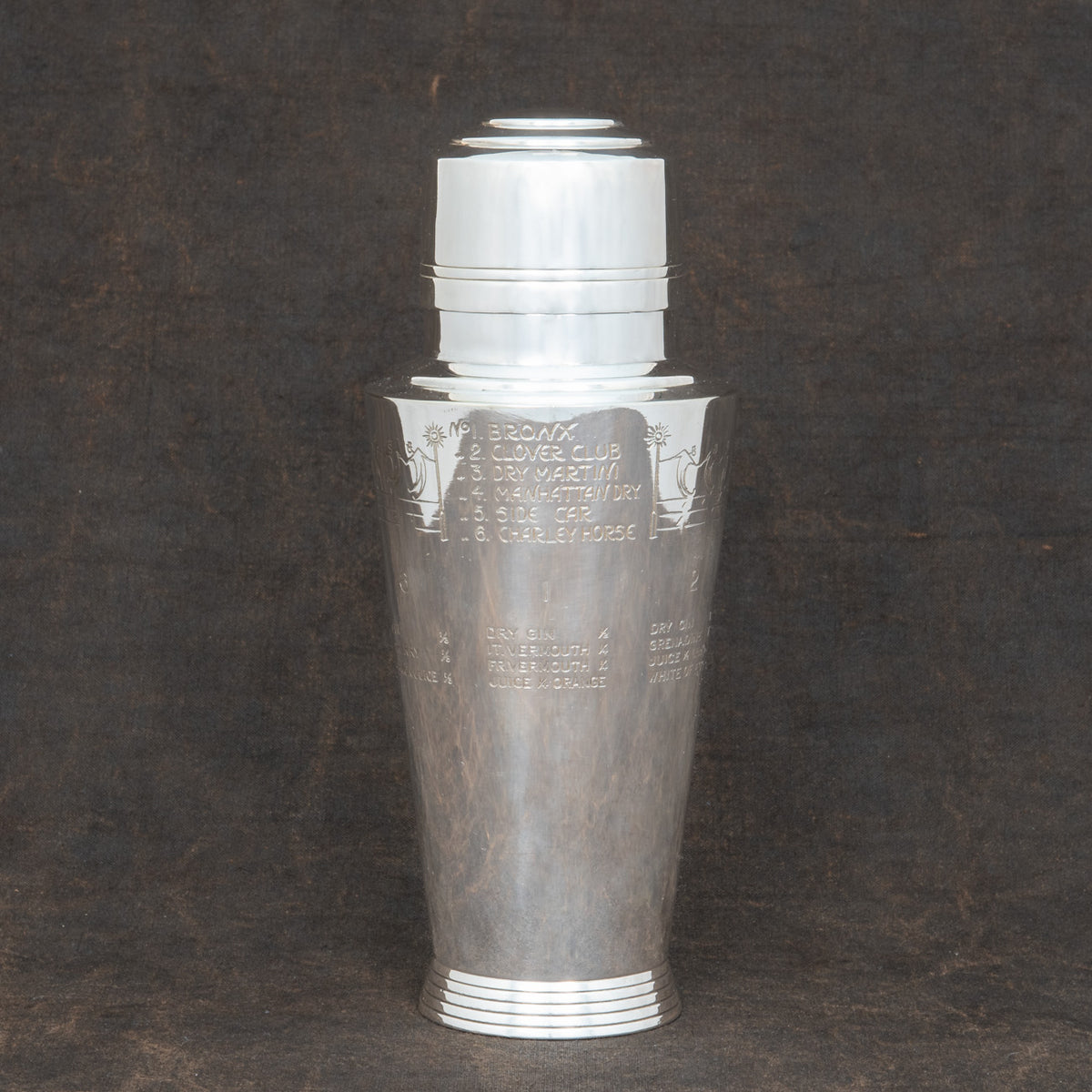 Large Silver Plated Recipe Cocktail Shaker by Keith Murray – Bentleys ...