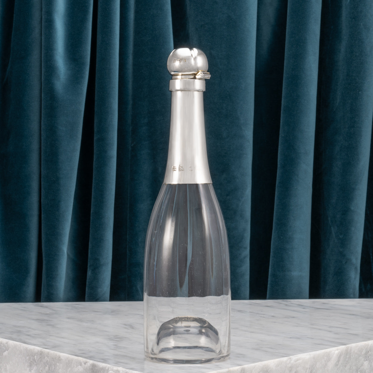 Pair of Silver Mounted Champagne Half Bottle Size Decanters – Bentleys ...