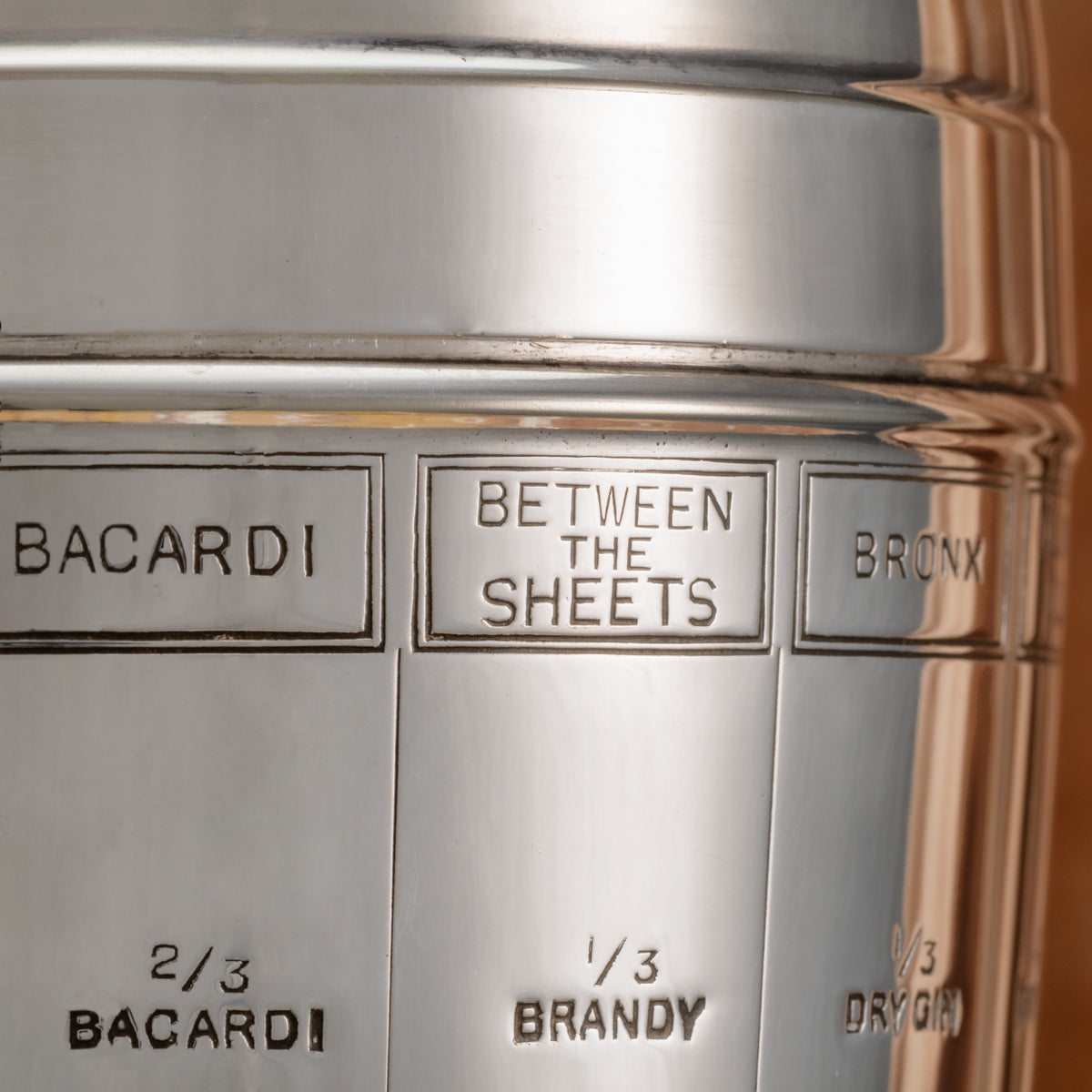 Silver Plated Static Recipe Cocktail Shaker – Bentleys London