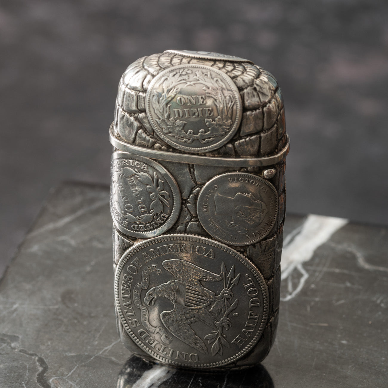 Silver Coin Vesta/Match Case – Bentleys London