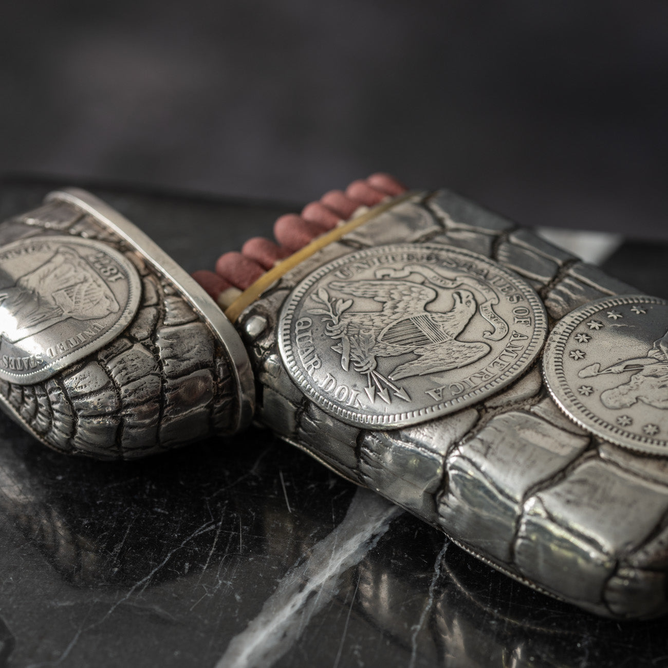 Silver Coin Vesta/Match Case – Bentleys London