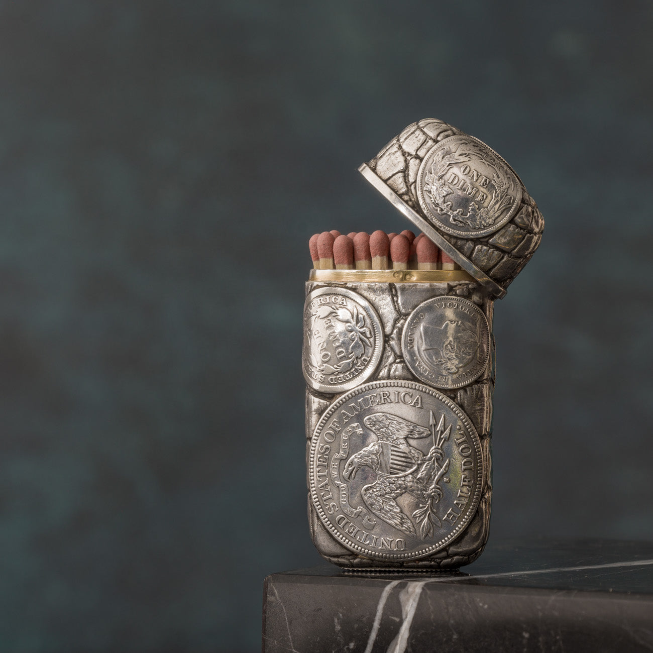 Silver Coin Vesta/Match Case – Bentleys London