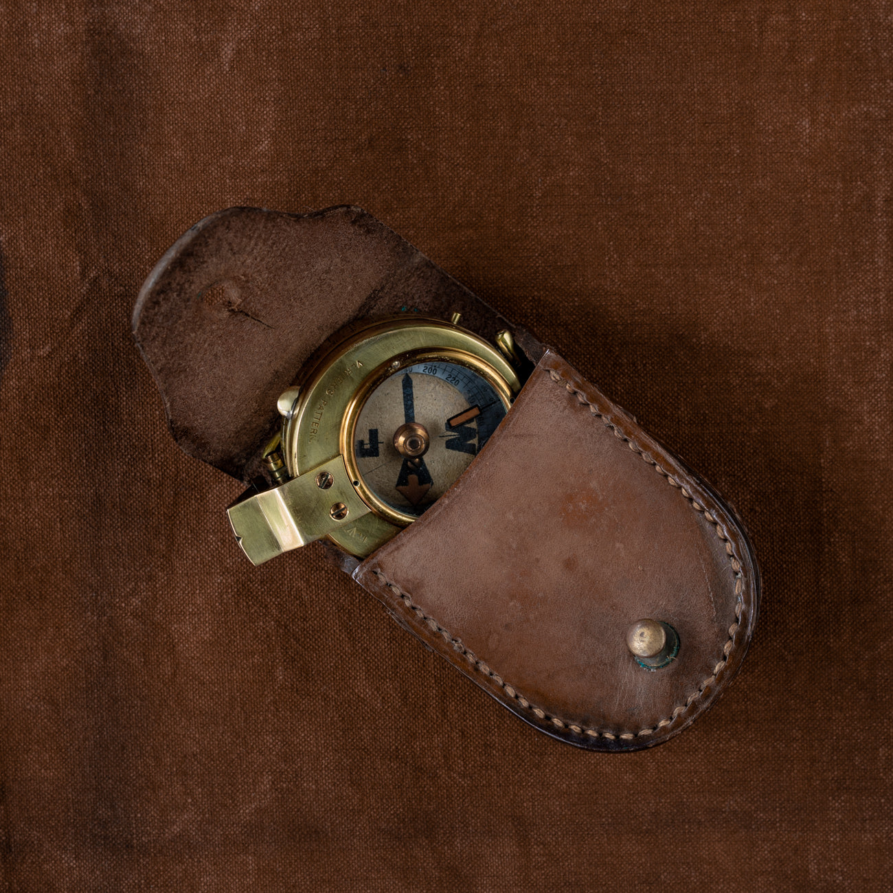 Brass Prismatic Compass in Leather Case – Bentleys London