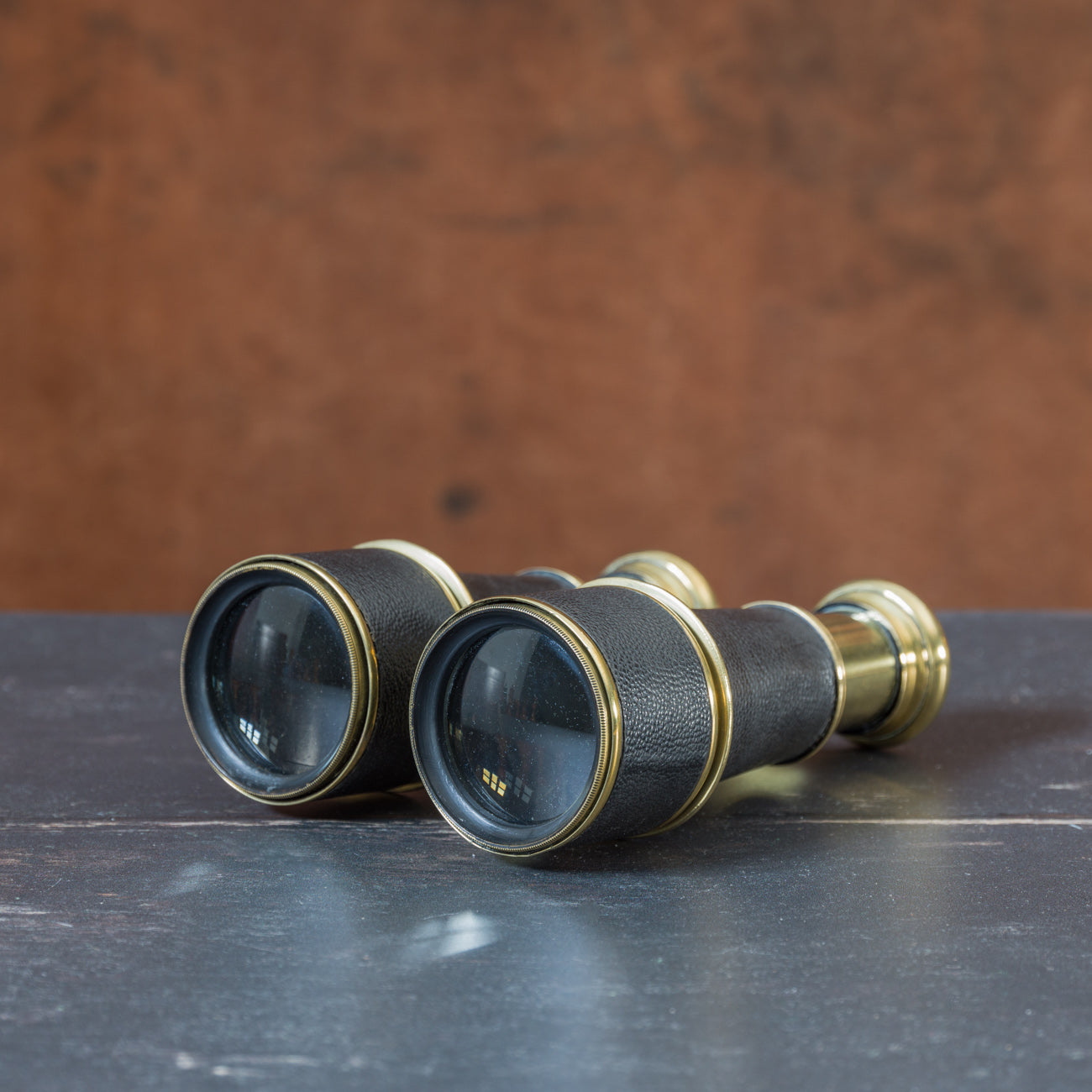Hand Held Leather Covered Brass Binoculars – Bentleys London