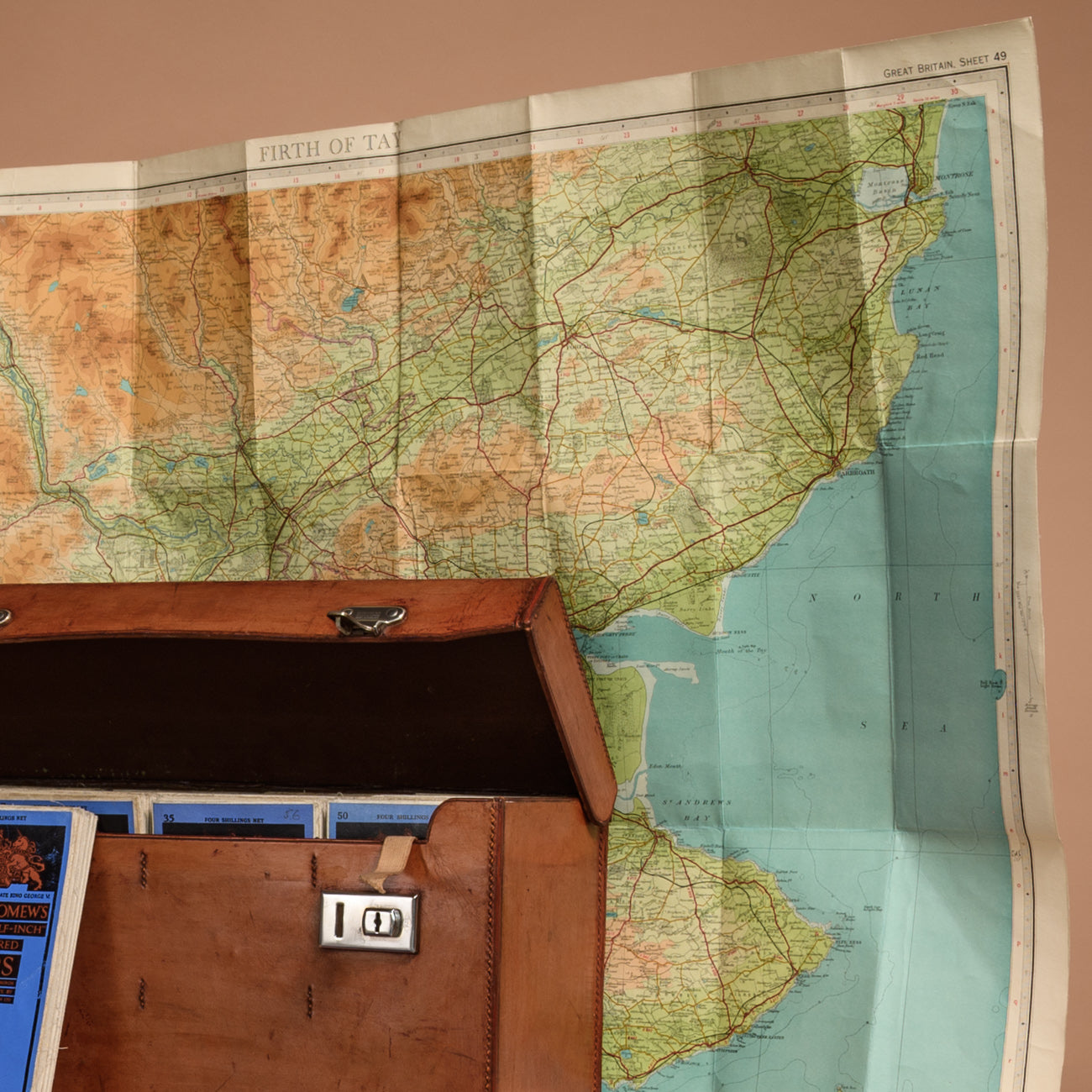 Leather Cased Set of Maps – Bentleys London