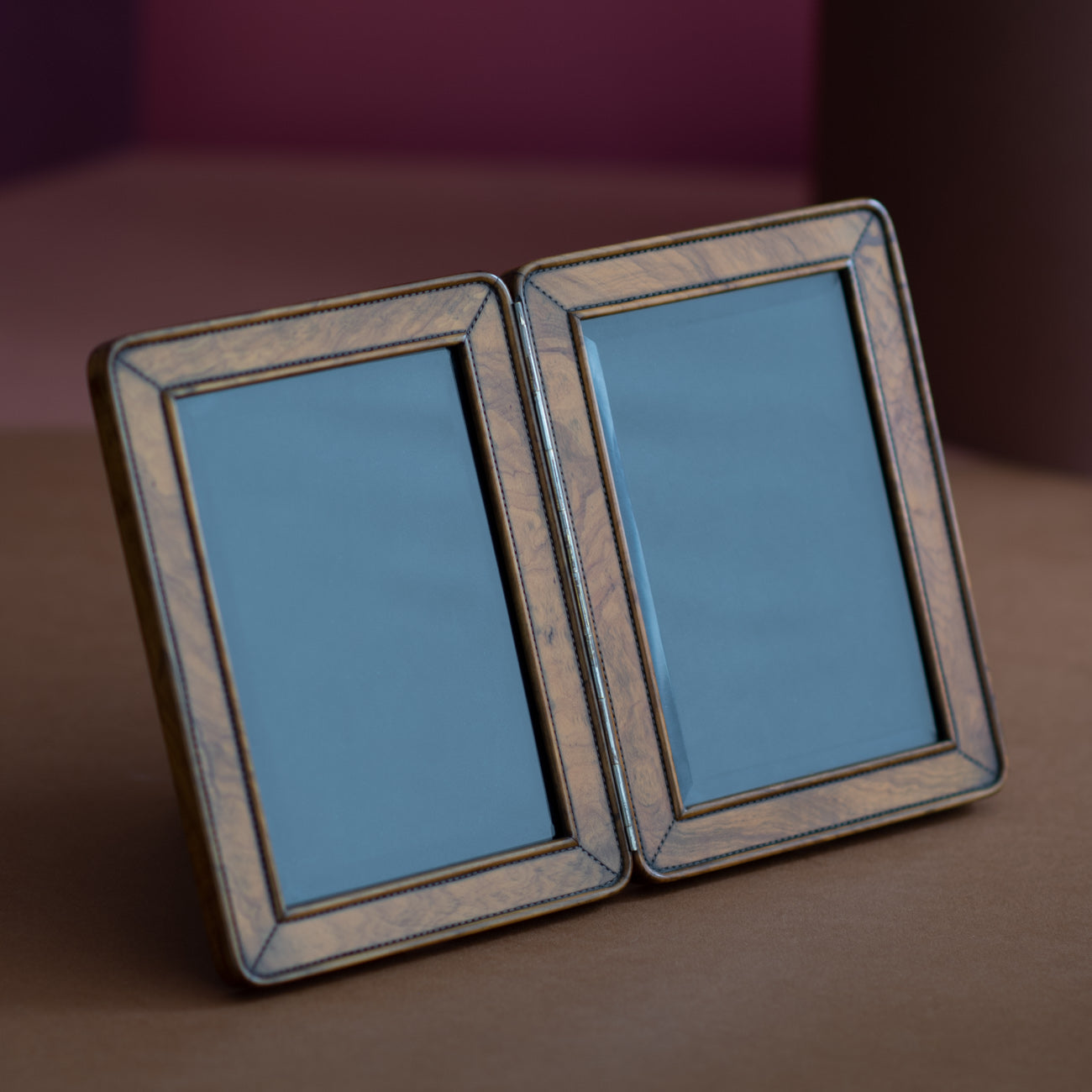 Hinged Olive Wood Double Picture Frame – Bentleys London