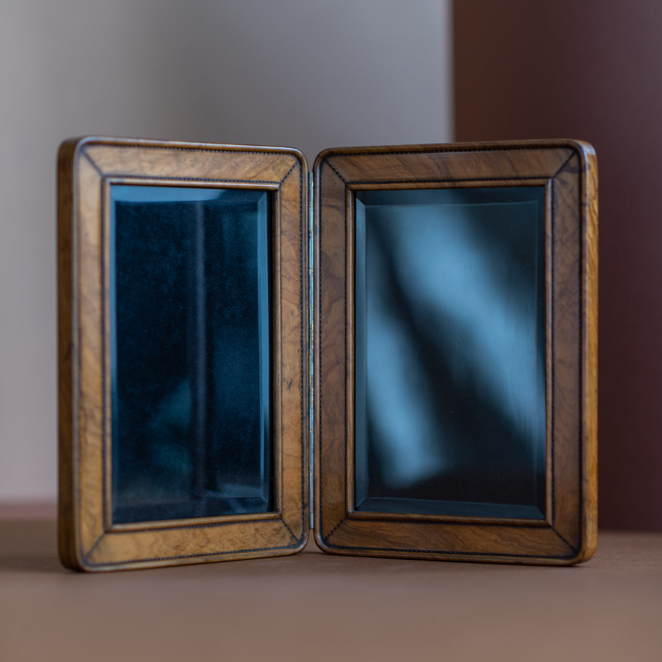 Hinged Olive Wood Double Picture Frame – Bentleys London