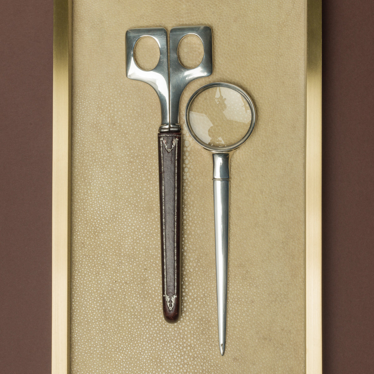 Leather Cased Silver Desk Set – Bentleys London