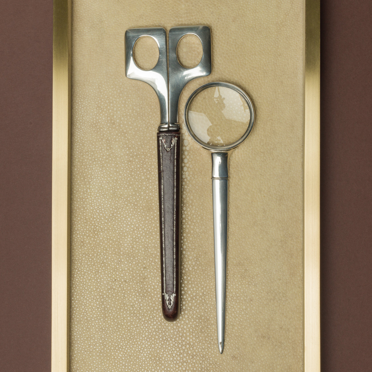 Leather Cased Silver Desk Set – Bentleys London