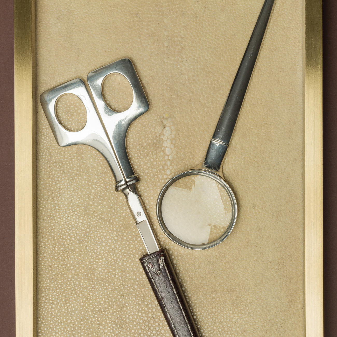 Leather Cased Silver Desk Set – Bentleys London