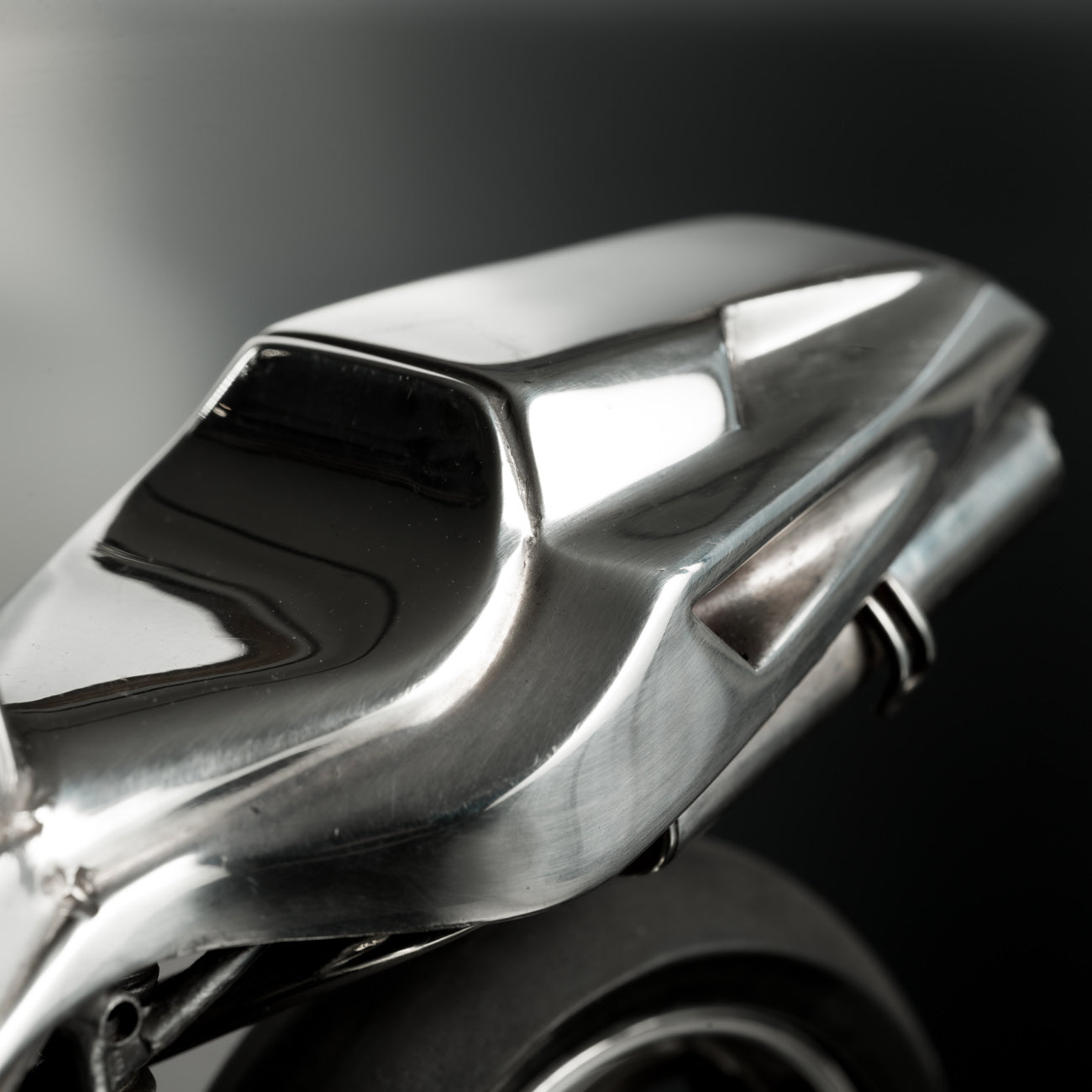 Silver Scale Model of Ducati 916 Motorcycle – Bentleys London
