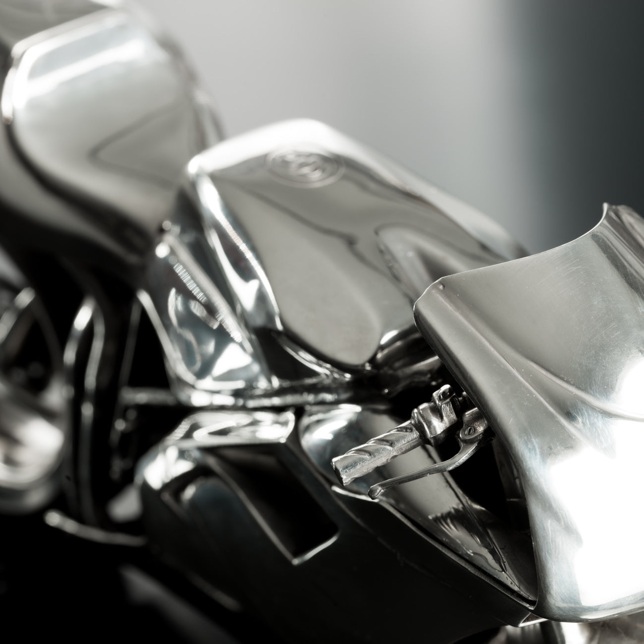 Silver Scale Model of Ducati 916 Motorcycle – Bentleys London