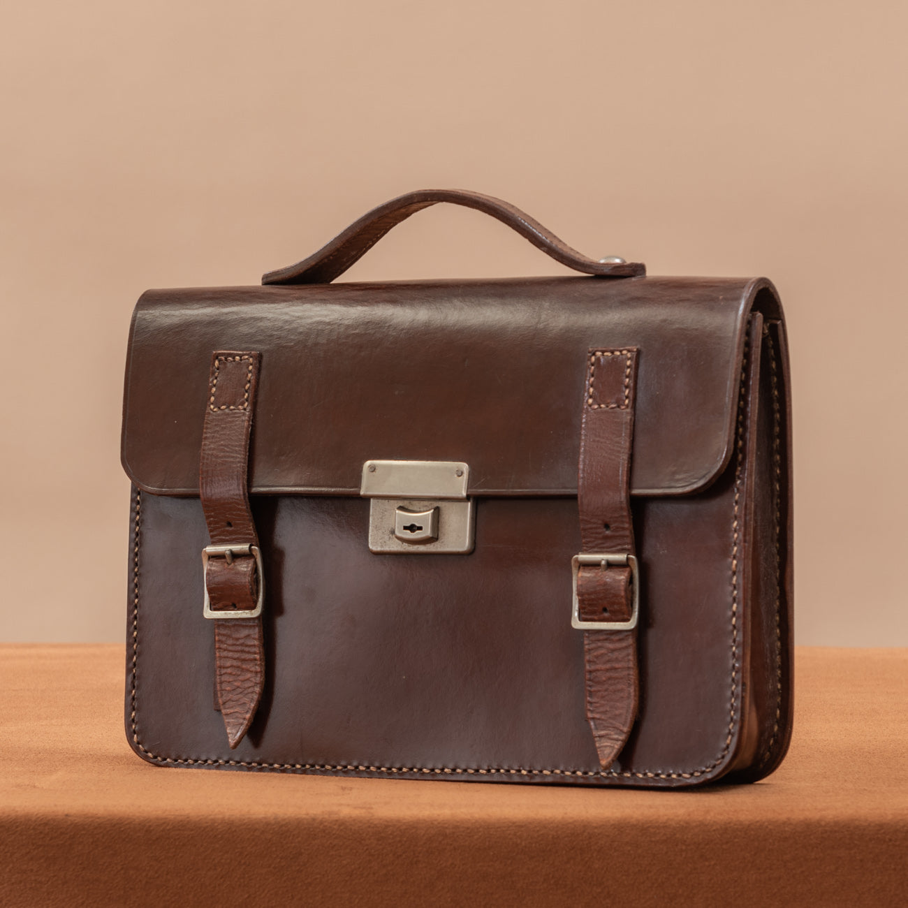 Small Dark Brown Leather Briefcase – Bentleys London