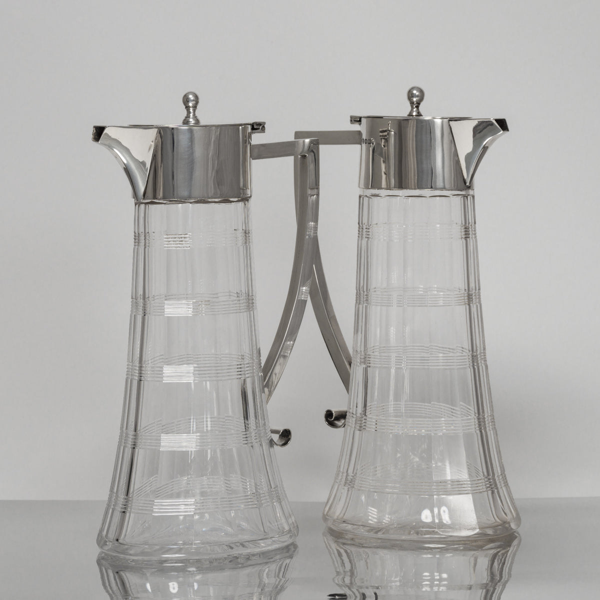 Two Matching Cut Glass Claret Jugs – Bentleys London