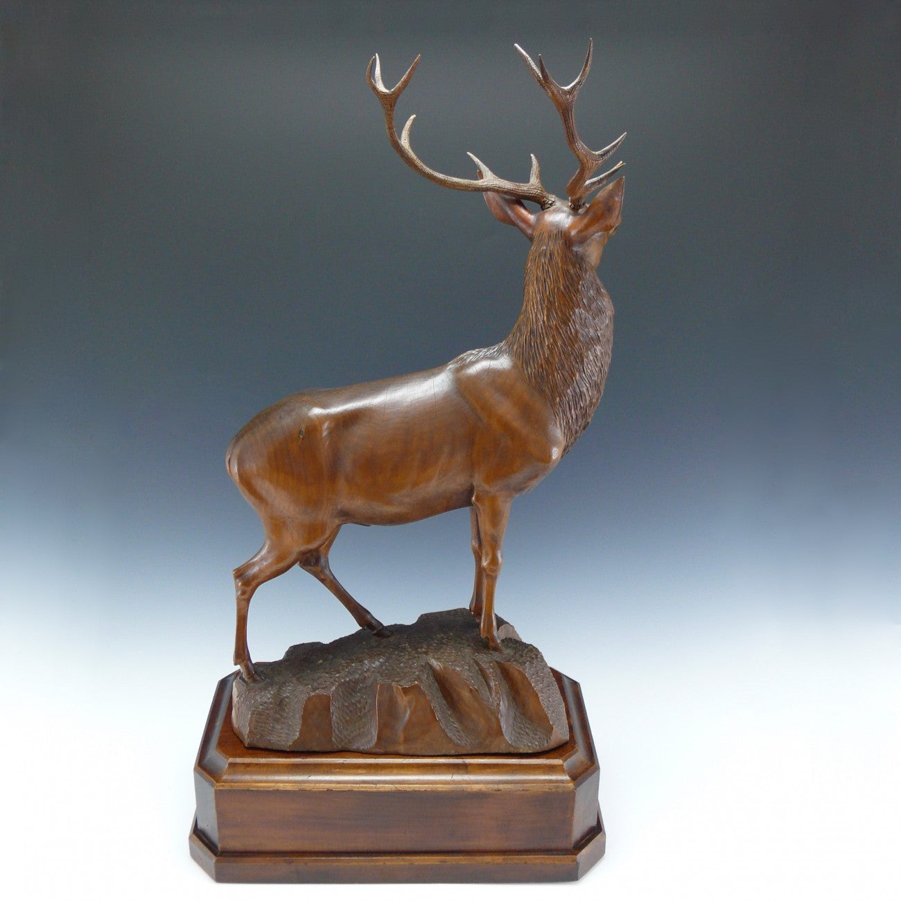 Austrian Carved Wooden Stag – Bentleys London