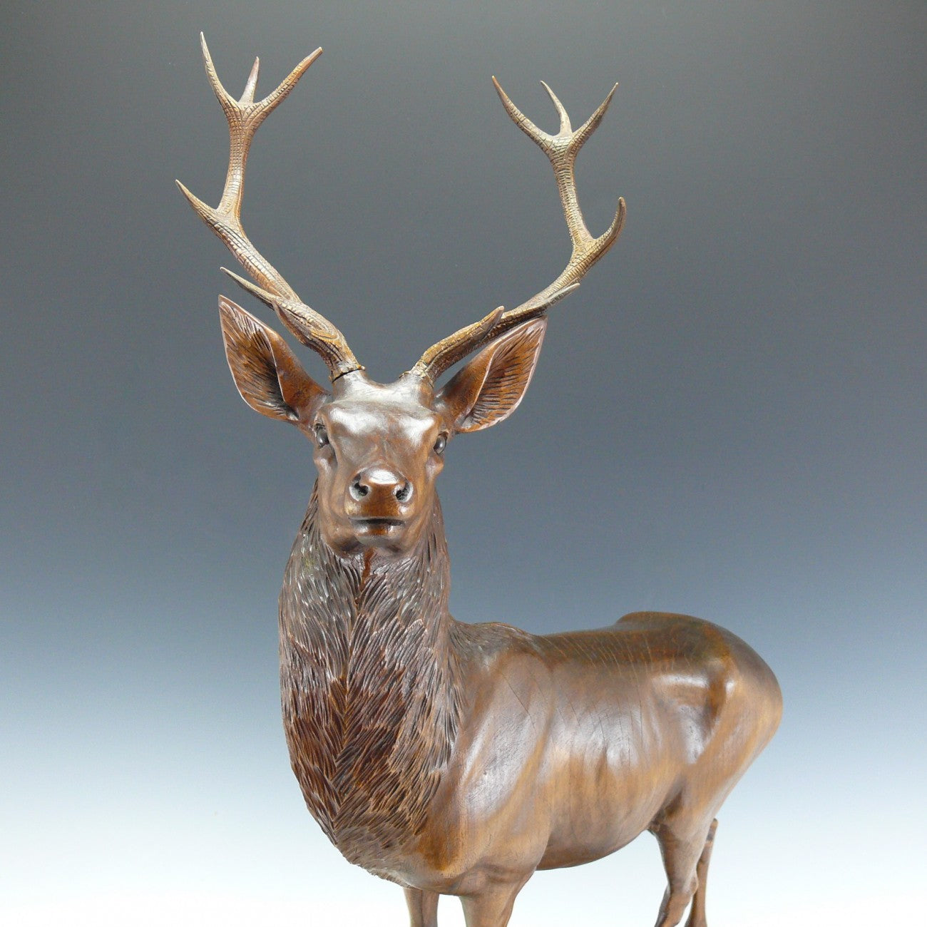 Austrian Carved Wooden Stag – Bentleys London