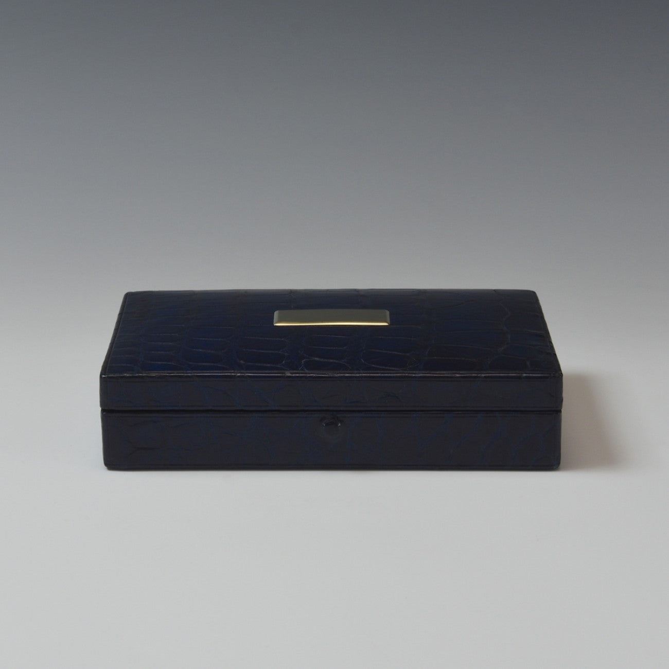 Blue Crocodile Skin Stud Box – Bentleys London