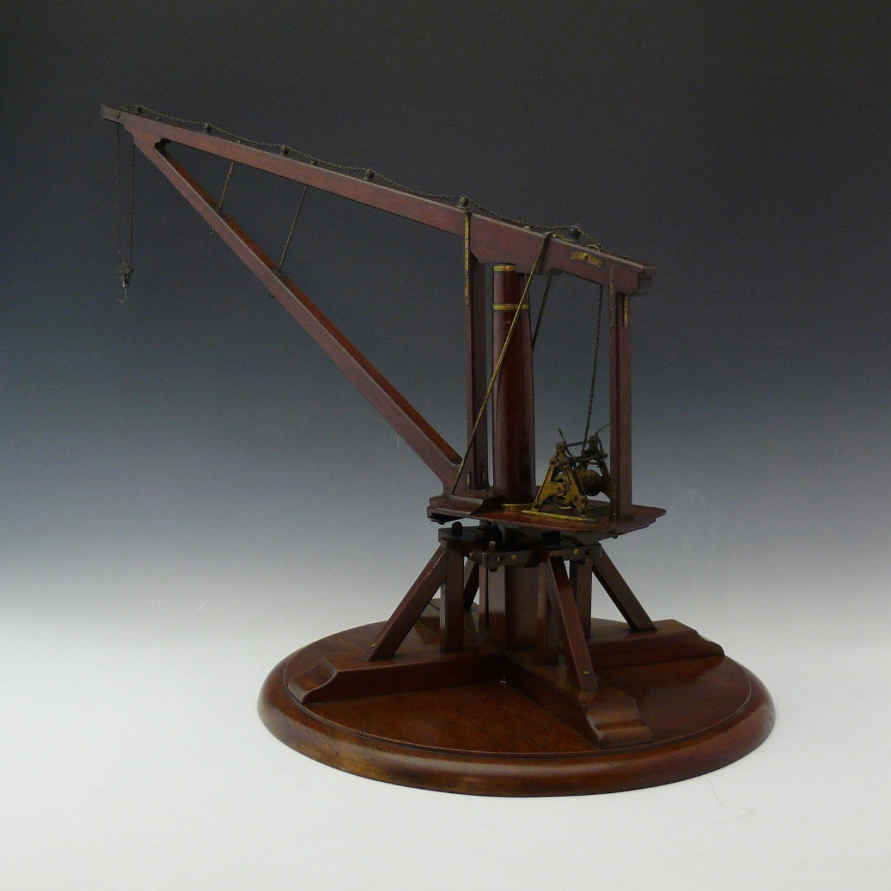Victorian Wooden Scale Model Crane – Bentleys London