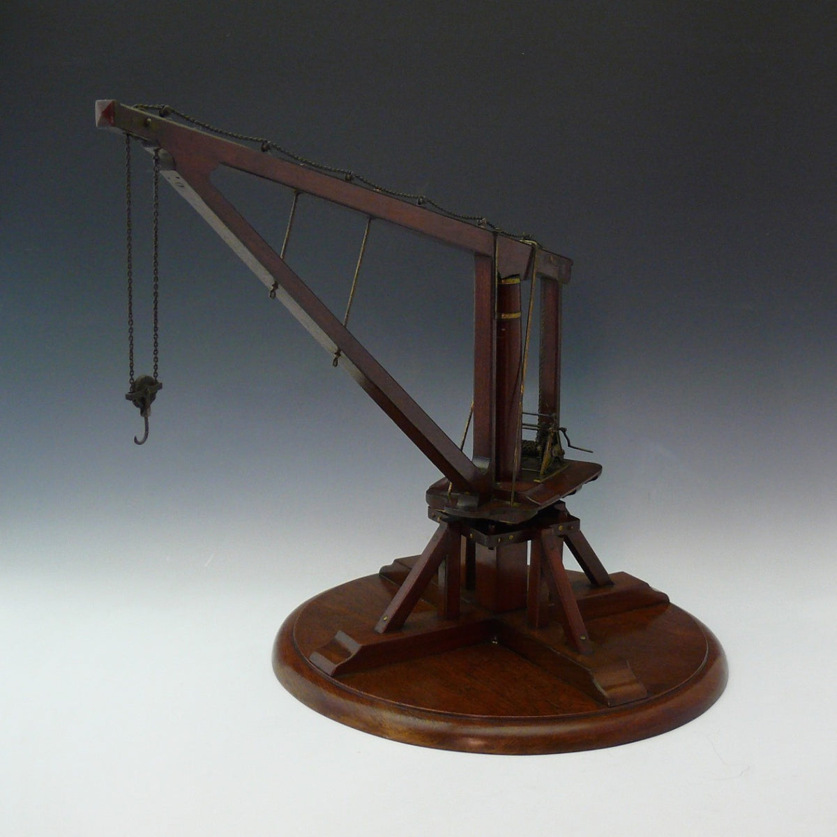 Victorian Wooden Scale Model Crane – Bentleys London