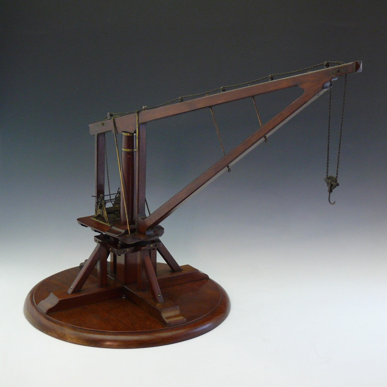 Victorian Wooden Scale Model Crane – Bentleys London
