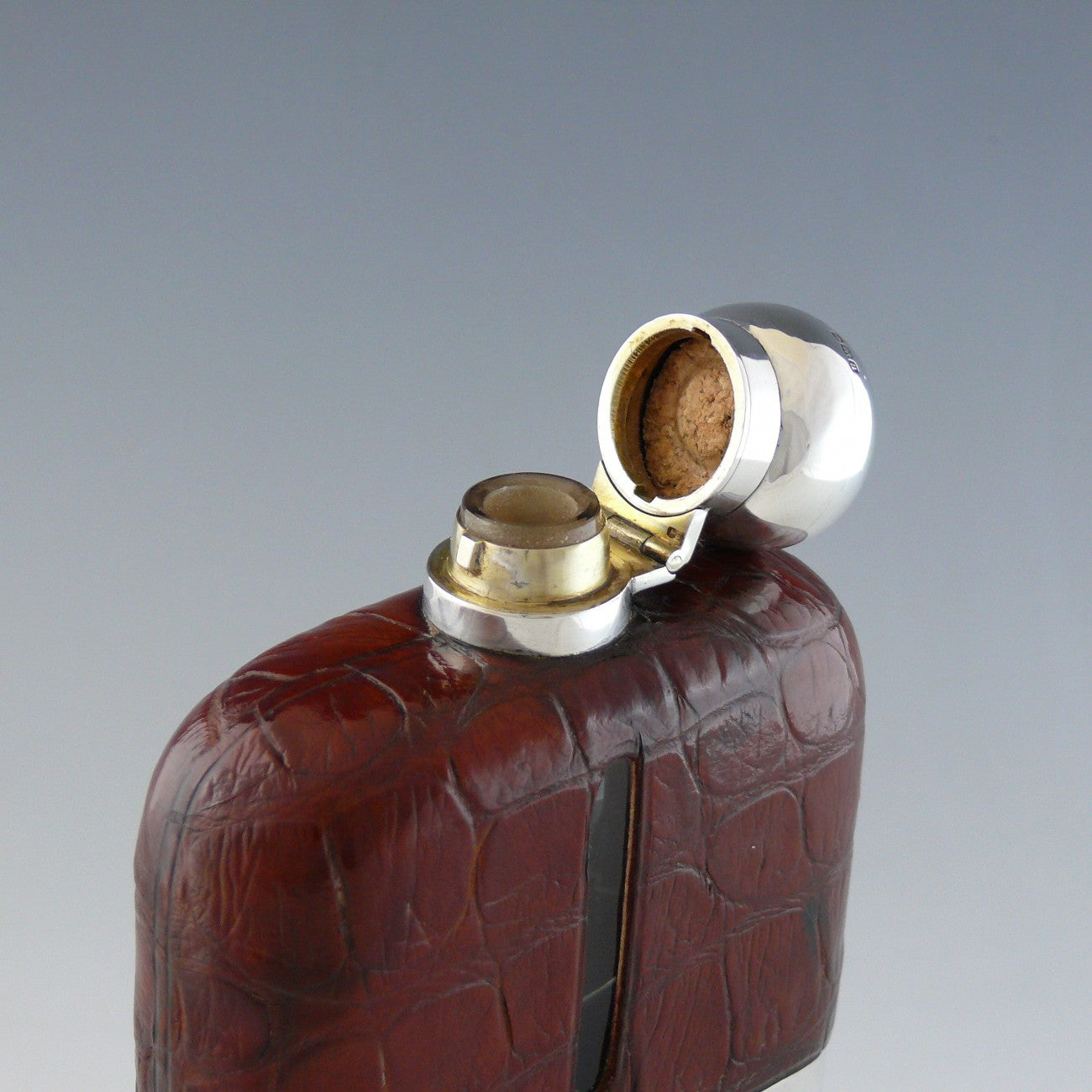 Crocodile Skin and Silver Hip Flask – Bentleys London