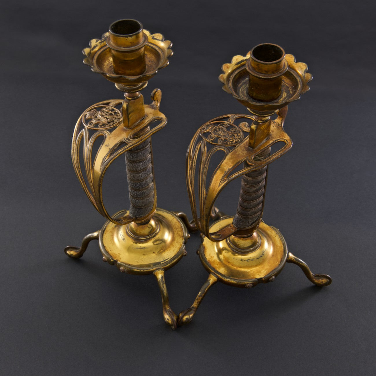 Bentleys London | Shop Military | Pair of Sword Hilt Candlesticks