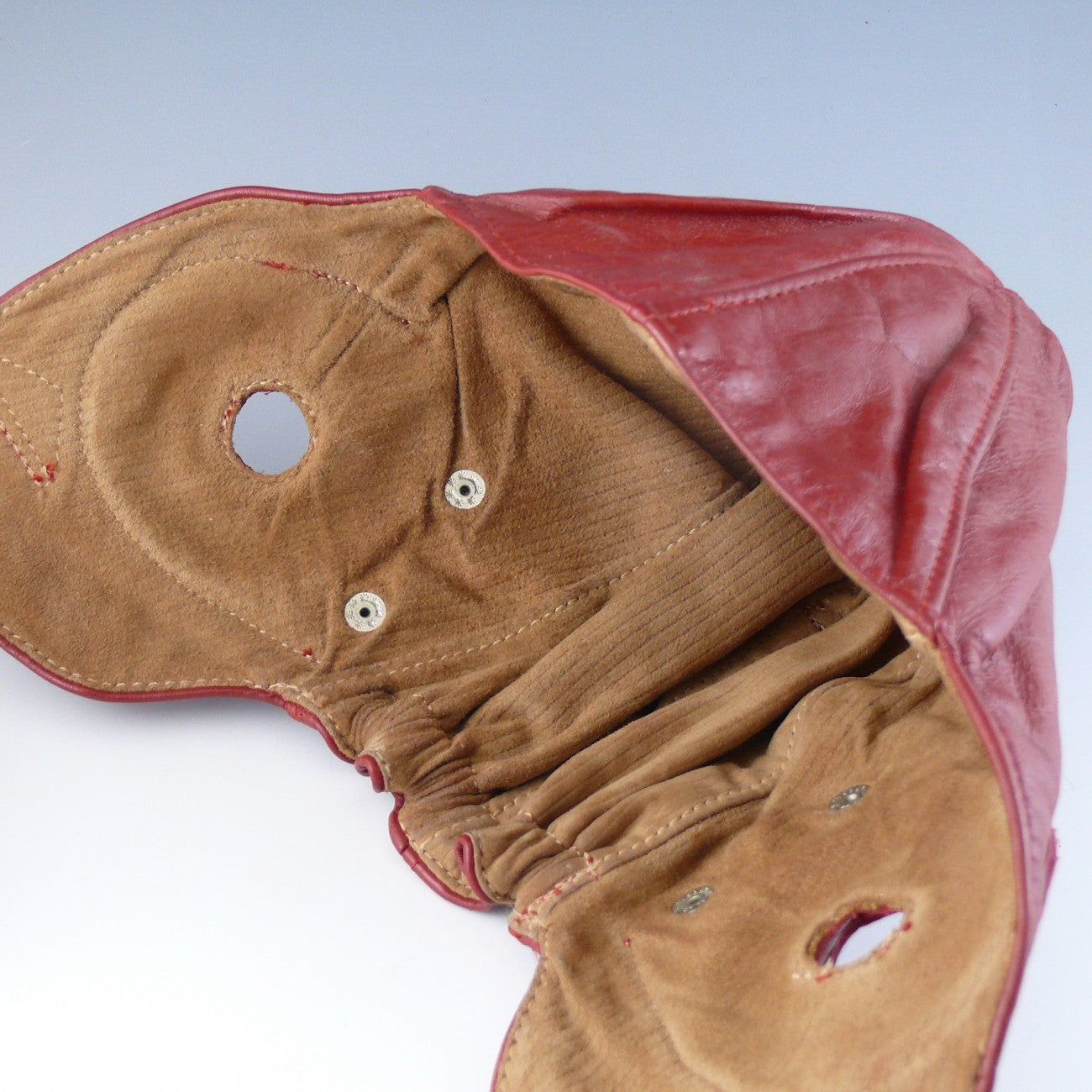 Red Leather Motoring/Flying Helmet – Bentleys London